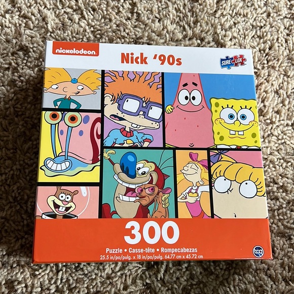 Nickelodeon | Toys | Bnwt Nickelodeon Retro Nick 9s 300piece Puzzle Wcartoon Characters | Poshmark